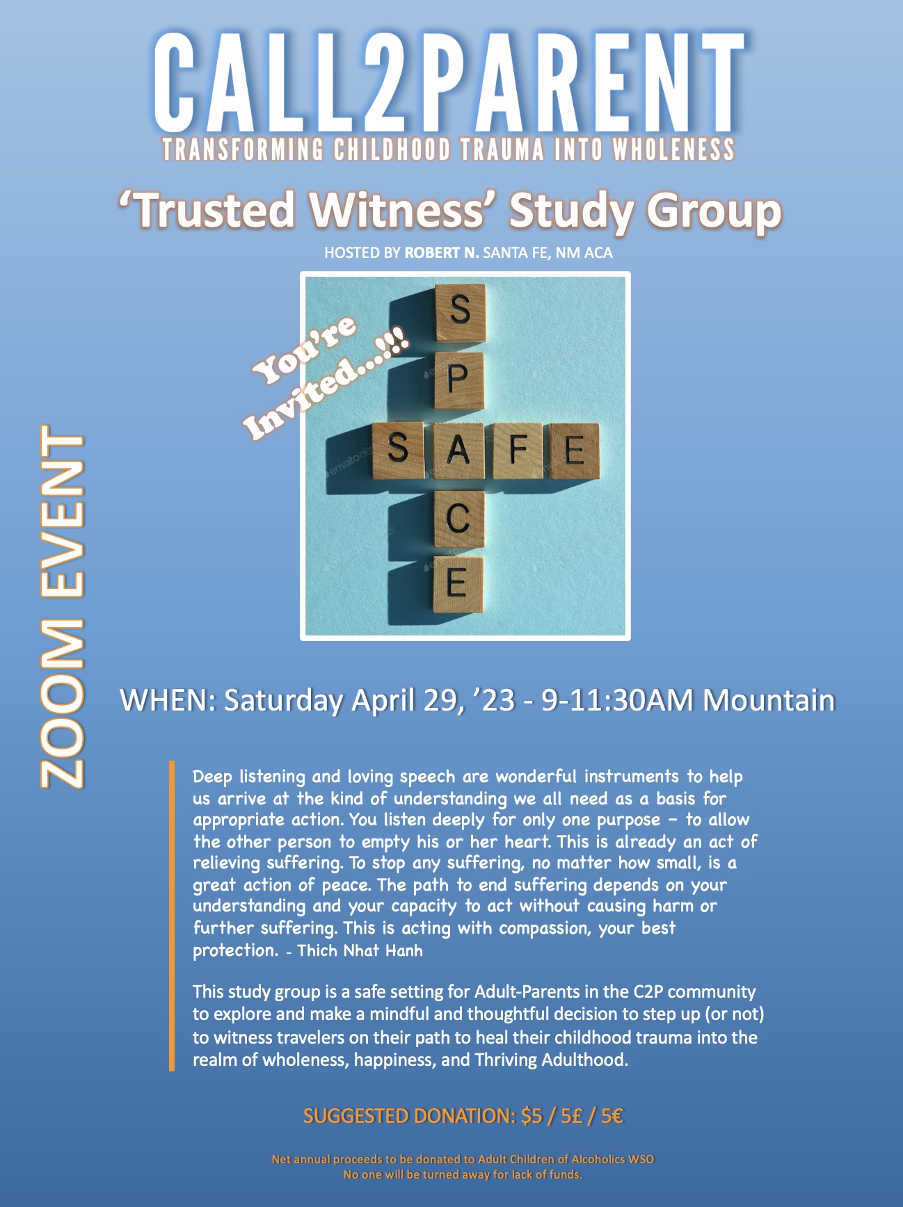 “TRUSTED WITNESS” STUDY GROUP – Transforming Childhood Trauma Into ...