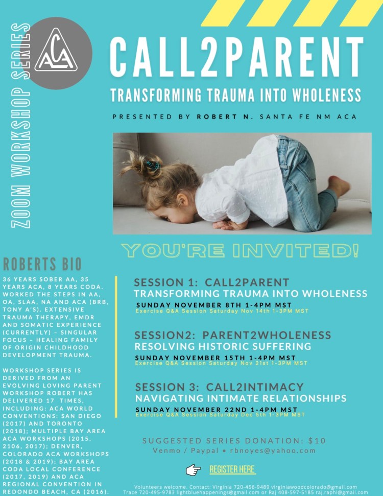 2020 Fall Workshop Series – Transforming Childhood Trauma Into Wholeness