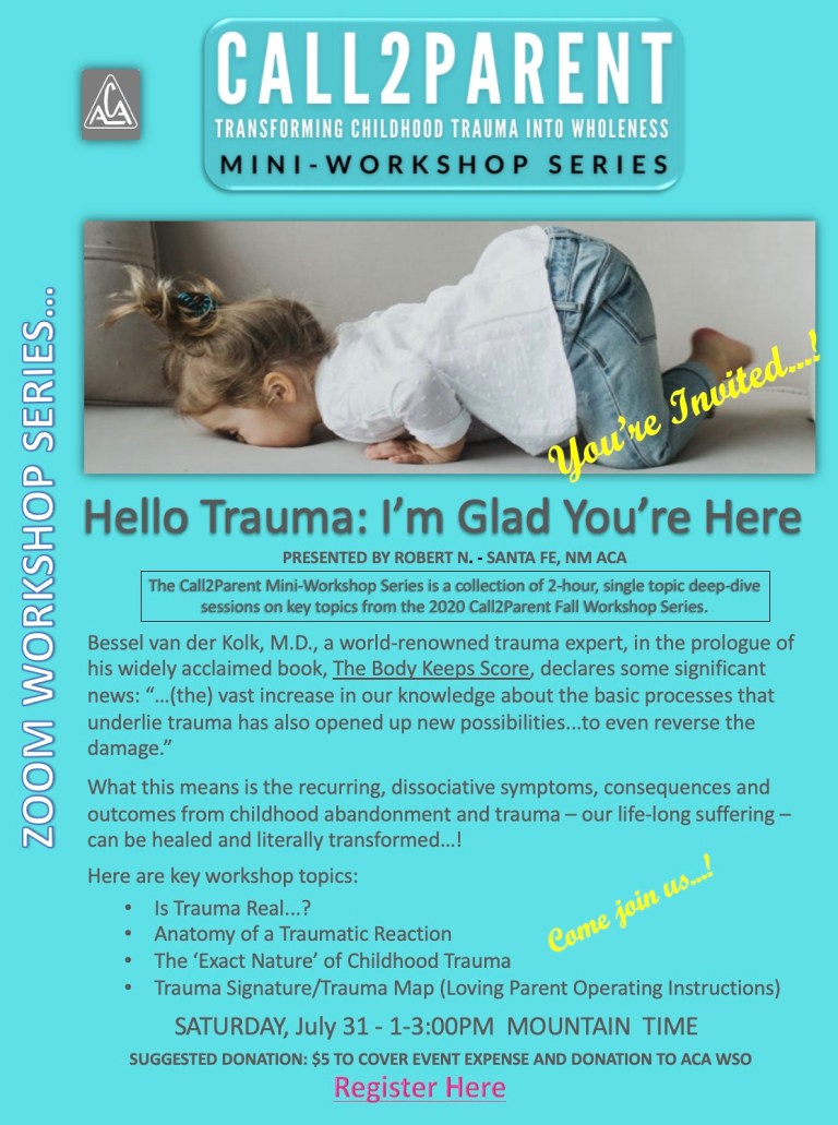 2021/22 MINI Workshop Series – Transforming Childhood Trauma Into Wholeness
